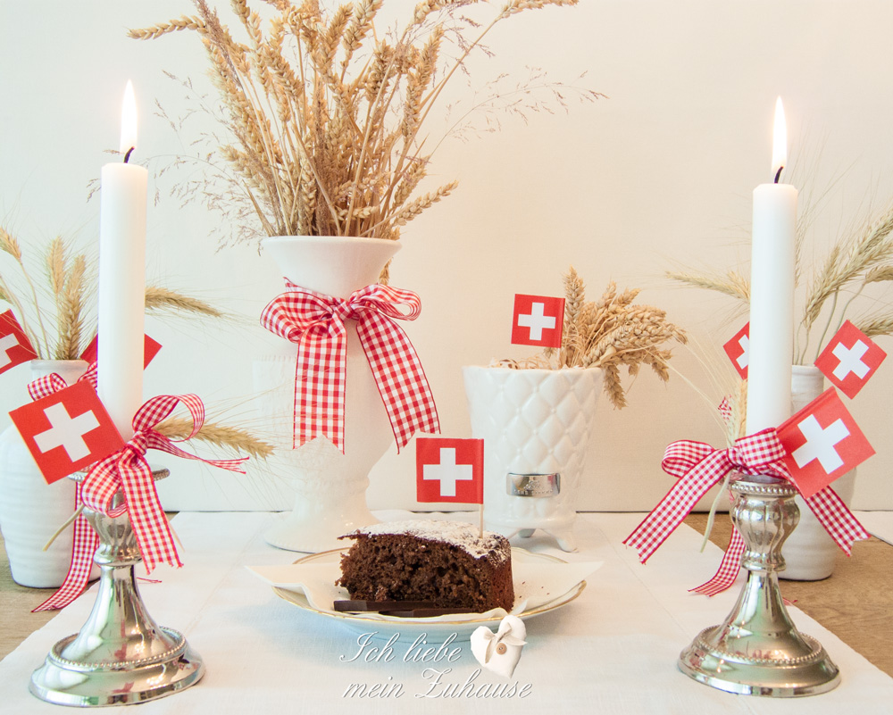 Luftiger Schokoladekuchen zum Nationalfeiertag am 1. August » Blog ...